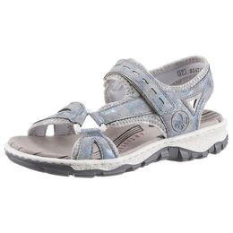 Rieker Damen Riemchensandale Sommerschuh, Sandalette, Outdoorschuh in Trekking-Optik blau 41
