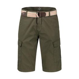 Lerros Herren Lerros Bermudas &raquo;Cargo-Bermuda mit G&uuml;rtel&laquo; Bequem geschnittene Bermuda f&uuml;r den Sommer, Einfarbig, 100% Baumwolle gr&uuml;n 34