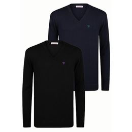 Felix Hardy Herren V-Ausschnitt-Pullover &raquo;Pullover mit V-Ausschnitt 2er-Pack&laquo; L