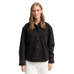Tom Tailor Denim Damen Tom Tailor Denim Jeansjacke mit Strasssteinen XS