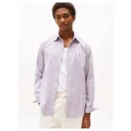 Langarmhemd Tommy Hilfiger "FLEX POPLIN SMALL TARTAN SHIRT", Herren, Gr. XXL, N-Gr, classic pink, multi check, Web, Obermaterial: 100% Baumwolle, regular fit, 1-Knopf-Manschette, Hemden, regular fit, kleinkariert, Button-down-Kragen