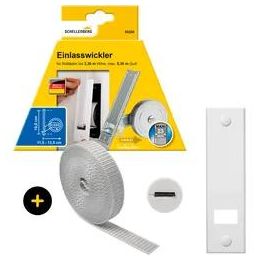 Einlass-Gurtwickler Schellenberg "inkl. Abdeckplatte, Gurtf&uuml;hrung, Rollladengurt grau oder wei&szlig;", grau, 1 Stk., Gurtwickler, Unterputz Gurtwickler 16 cm Lochabstand f&uuml;r das Rollladensystem Maxi