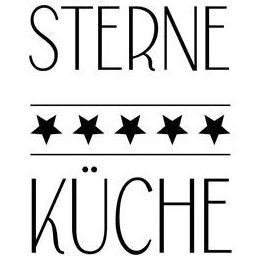 Wanddekoobjekt queence "5 STERNE K&Uuml;CHE", schwarz, B:30cm H:45cm T:0,1cm, Stahl, Wanddekoobjekte, Stahlschild, Blechschild, Spruch, Witzig, Wanddeko, retro, 20x30cm