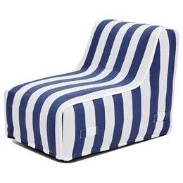 Loungesessel Jahnke "AIR LOUNGE", wei&szlig; (navy blau, wei&szlig; gestreift), B:60cm H:70cm T:90cm, Sessel, aufblasbar, Indoor & Outdoor, 60 cm Sitztiefe