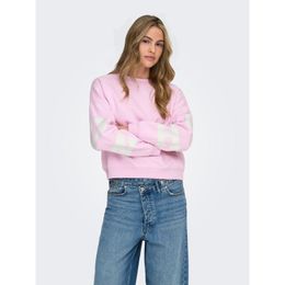 Only Damen Only Sweatshirt &raquo;ONLSWEAT L/S BACK/SLEEVE PRINT SWT NOOS&laquo; rosa XS