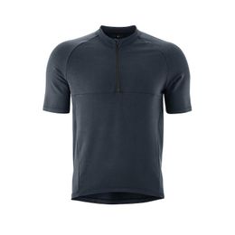 Gonso Herren Radtrikot &raquo;Adventure Jersey Nature M&laquo; Herren Fahrradtrikot kurzarm, bequemes Half-Zip Trikot, Slim Fit blau 3XL