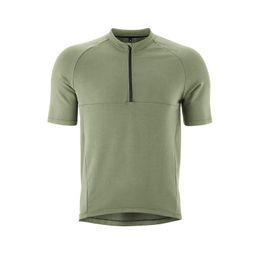 Gonso Herren Radtrikot &raquo;Adventure Jersey Nature M&laquo; Herren Fahrradtrikot kurzarm, bequemes Half-Zip Trikot, Slim Fit gr&uuml;n XL