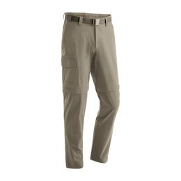 Maier Sports Herren Outdoorhose &raquo;Torid slim zip&laquo; Herren Zip-Off Wanderhose, atmungsaktive Trekkinghose, Slim Fit beige 56, Normalgr&ouml;&szlig;en