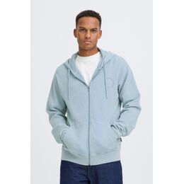 Kapuzensweatjacke Blend "BHFactor", Herren, Gr. XL, faded denim, Sweatware, 100% Baumwolle, bedruckt, Basic, normal normal, ohne Ausschnitt, B&uuml;ndchen, Sweatjacken, Sch&ouml;ne Kapuzensweatjacke in leichter Used-Optik