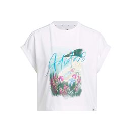 adidas Sportswear Funktionsshirt 'Summer Romance' Damen Gr&ouml;&szlig;e XS azur / dunkelgr&uuml;n / orchidee / wei&szlig;
