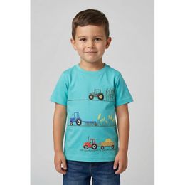 Blue Seven Jungen T-Shirt Basic-Passform, mit Druckapplikation, unifarben oder bedruckt 128