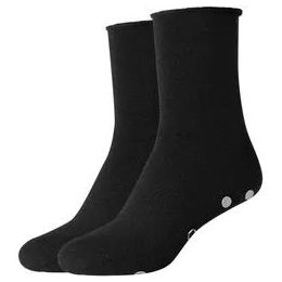 ABS-Socken Camano "warm & cozy", Damen, Gr. 43-46, schwarz, Materialmix, unifarben, normal, Socken, mit Anti-Rutsch Noppen