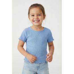 Kids Only M&auml;dchen KIDS Only T-Shirt &raquo;KOGNELLA S/S O-NECK TOP NOOS JRS&laquo; mit s&uuml;&szlig;er Wellenkante 122/128