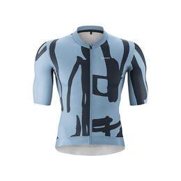 Gonso Herren Radtrikot &raquo;Road Jersey Print M&laquo; Herren Fahrradtrikot, modernes Trikot mit 3-teiliger R&uuml;ckentasche S