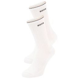 BOSS Herren BOSS Socken &raquo;Rib Stripe&laquo; 3 Paar tlg. Rippstrick, verst&auml;rkte Fersen- und Zehenpartie 43-46