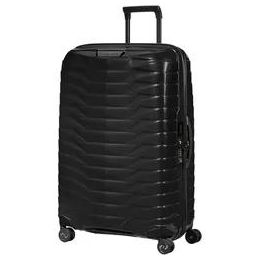 Hartschalen-Trolley Samsonite "PROXIS, verschiedene Gr&ouml;&szlig;en und Farben", Gr. B/H/T: 48cm x 69cm x 29cm 75 l, schwarz, Polypropylen, unifarben, festlich, Koffer, arretierbares und versenkbares Druckknopf-Trolleysystem