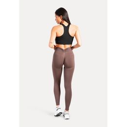 Smilodox Leggings Lesedi Seamless Scrunch in Dunkelbraun | Gr.: S