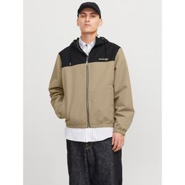 Jack & Jones Jack & Jones Herren Blouson &raquo;JJELEGACY LIGHT JACKET HOOD NOOS&laquo; mit Kapuze mit Logo Schriftzug braun S