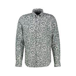 Lerros Herren Lerros Leinenhemd &raquo;Langarmhemd mit floralem Print aus Mischgewebe&laquo; Baumwoll‐Leinen Mix, hautfreundlich, ideal f&uuml;r warme Tage, langarm 