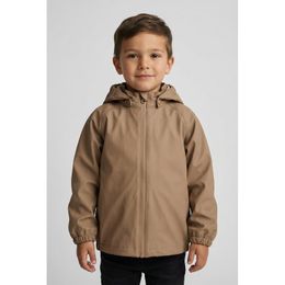 Wheat Jungen Wheat Regenjacke &raquo;Rainwear Charlie&laquo; Set, 2 Stk. tlg. mit Kapuze wasserdicht, mit Reflektoren und mit passender Latzhose braun 110