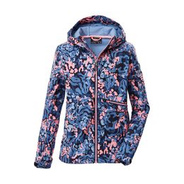 Killtec M&auml;dchen Softshelljacke &raquo;KOS 154 GRLS SFTSHLL JCKT&laquo; Wind- und wasserabweisende Kinderjacke mit buntem Print 152
