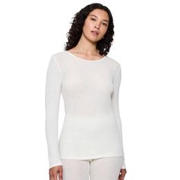 Triumph Damen Langarmshirt &raquo;Beauty Layers LSL Top Wool&laquo; weiche Wolle, lang&auml;rmelig, in Single-Jersey Qualit&auml;t wei&szlig; M
