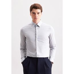 Seidensticker Herren Seidensticker Businesshemd &raquo;Schwarze Rose&laquo; Slim 1/1 Covered-Button-Down-Kragen Druck L (42), normale &Auml;rmell&auml;ngen