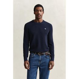 Gant Herren Strickpullover &raquo;MICRO TEXTURED COTTON C-NECK&laquo; Regular fit mit Rundhalsausschnitt S