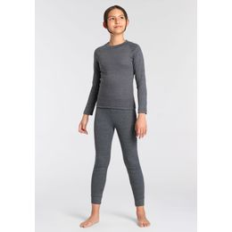 Thermounterhose HEATKEEPER, Jungen, Gr. 104/110, grau (anthrazit, meliert), Obermaterial: 50% Baumwolle, 50% Polyester, unifarben, Unterhosen Thermounterhose, Thermohose f&uuml;r Jungen und M&auml;dchen