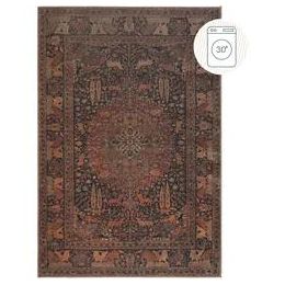 Teppich FLAIR RUGS "Nico", rot, B:115cm H:4mm L:170cm, Kunstfaser, Teppiche, Teppich, Waschbarer Traditioneller Teppich