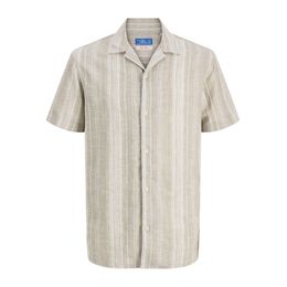 Jack & Jones Plus Jack & Jones Plus Button Up Shirt male size 7XL Beige / Green