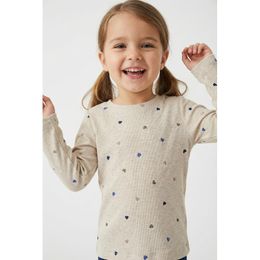 name it M&auml;dchen Langarmshirt &raquo;NMFNUTTI LS TOP NOOS&laquo; mit tollem Herzchen-Alloverprint 104