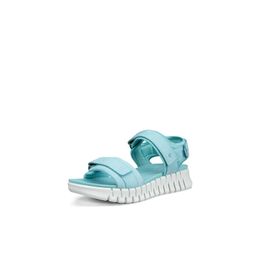 Ecco Damen Sandalette &raquo;Ecco GRUUV SOL W&laquo; , Plateau, Sommerschuh, Sandalette mit praktischem Klettverschluss blau 35