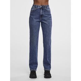 Pieces Damen Pieces Straight-Jeans &raquo;PCKELLY HW STRAIGHT JEANS MB402 NOOS BC&laquo; blau 32, L&auml;nge 32