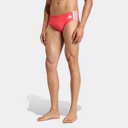 Badehose adidas Performance "3-STREIFEN", Herren, Gr. 10 (XL), N-Gr, semi lucid rot, wei&szlig;, Obermaterial: 78% Polyamid, 22% Elasthan, Badehosen Badehose