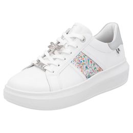 Rieker Sport Damen RIEKER Sport Plateausneaker mit stylischen Metallic-Details, Freizeitschuh, Halbschuh, Schn&uuml;rschuh bunt 37