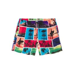 John Devin Damen Badeshorts mit Fotoprint-Design L, N-Gr