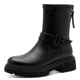 Marco Tozzi Damen Marco Tozzi Stiefelette , Blockabsatz, Herbstboots mit schmuckbesetzter Zierschnalle 39