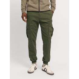 Jack & Jones Jack & Jones Herren Cargohose &raquo;JPSTKANE JJJONNIE CUFFED CARGO&laquo; gr&uuml;n 28, L&auml;nge 32