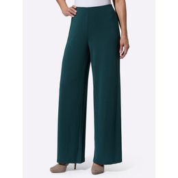 Jerseyhose Lady, Damen, Gr. 42, Normalgr&ouml;&szlig;en, blau (petrol), 95% Polyester, 5% Elasthan, unifarben, lang, Hosen Jerseyhose