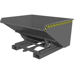 eurokraft pro Kippbeh&auml;lter automatisch, Volumen 0,9 m&sup3;, grau RAL 7005