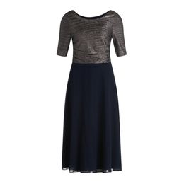 Vera Mont Kleid Damen Gr&ouml;&szlig;e 38 dunkelblau / silber