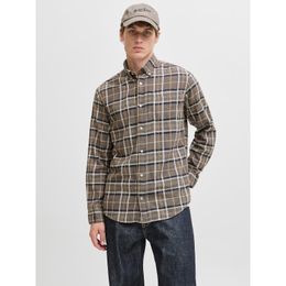 Jack & Jones Jack & Jones Herren Langarmhemd &raquo;JJECLASSIC FLANNEL CHECK SHIRT LS SN&laquo; braun M, N-Gr