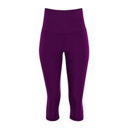 WINSHAPE Damen Leggings &raquo;3/4 Functional Comfort HWL217C&laquo; mit V-Shape Applikation und Core-Bund lila XS, Normalgr&ouml;&szlig;en