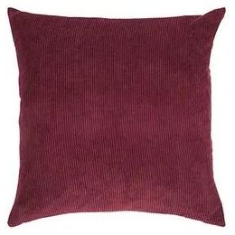Dekokissen Pad "CASUAL", bordeaux, unifarben, B:50cm L:50cm, Polyacryl, Polyester, Dekokissen_Sitzkissen_Kissenh&uuml;llen, Made in Europe