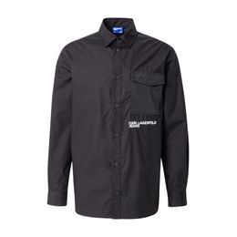 KARL LAGERFELD JEANS Button Up Shirt male size M Black / White