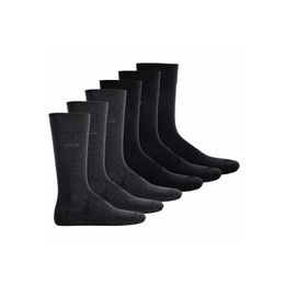 Kurzsocken BOSS "Socken 6er Pack", Herren, Gr. 39-42, schwarz (schwarz, dunkelgrau), Obermaterial: 75% Baumwolle CO. 23% Polyamid PA. 2% Elasthan EL., Socken