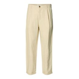 Selected Pleat-Front Pants male size 46 Egg shell