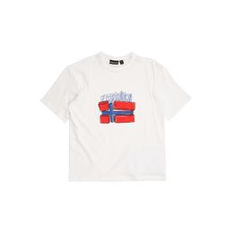 Napapijri Shirt 'ALBEDO' boy size 104 Blue / Red / White