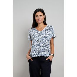 Seidel Moden Damen Kurzarmbluse &raquo;Otto exclusiv&laquo; mit Minimalprint und V-Ausschnitt - MADE IN GERMANY 38